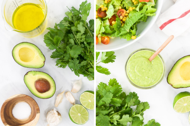 How to make Creamy Avocado Lime Dressing (6 ingredient recipe)