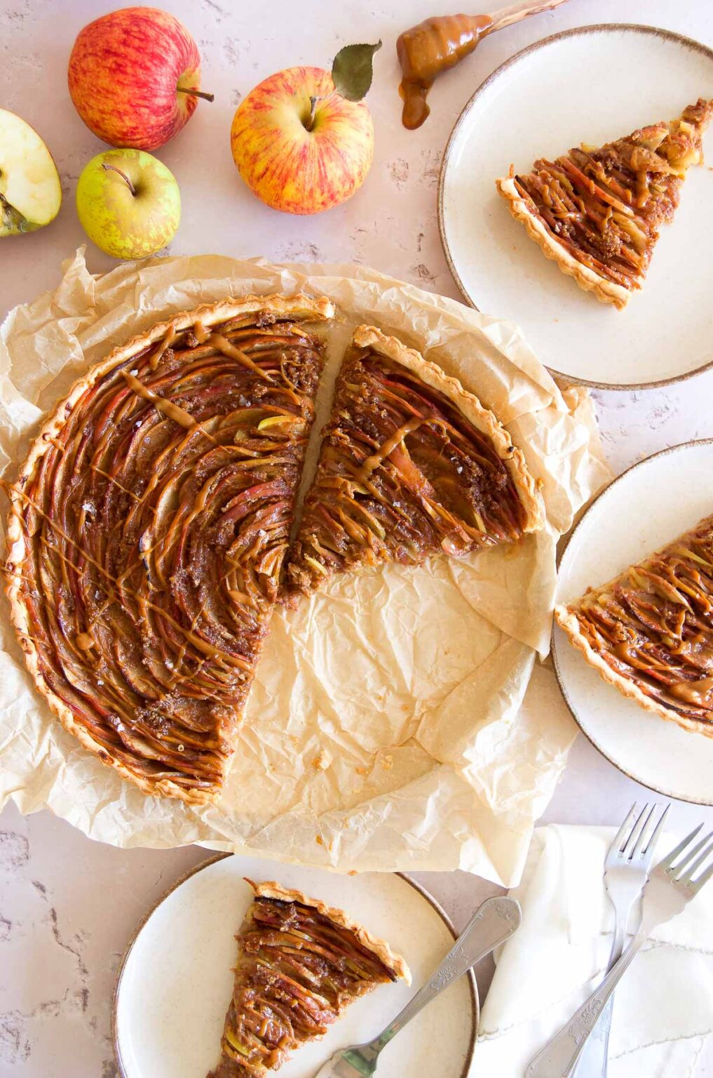 Dulce de Leche Rose Apple Tart - Brazilian Kitchen Abroad
